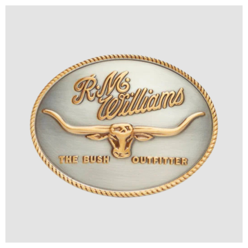R.M. Williams Logo Buckle | Gold - CGS19.SG, Silver - ﻿CG219.D7