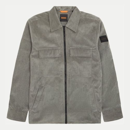 Boss Lozzy Corduroy Full Zip Shirt | Green-50527341-076 -kular fashion