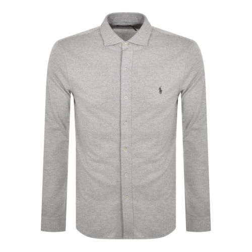 Polo Ralph Lauren Small Check Full Sleeves Shirt | Grey-710909657002 at ...
