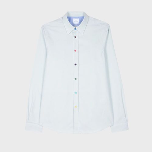 Paul Smith Tailored-Fit Cotton Shirt with 'Sports Stripe' Buttons ...