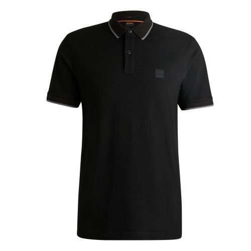 BOSS Slim-Fit Polo Shirt in Stretch-Cotton Piqué | Black - 50507699 ...