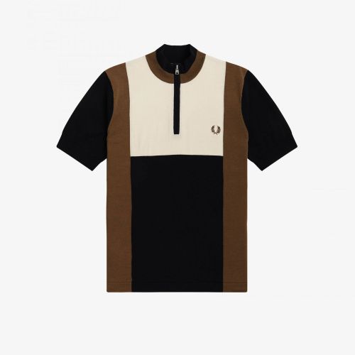 Fred Perry Knitted Cycling Top | Black
