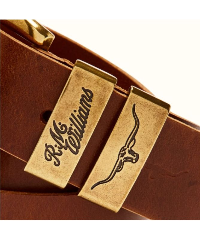 R.M Williams Men's Drover Leather Belt | Caramel - BSF5ACH