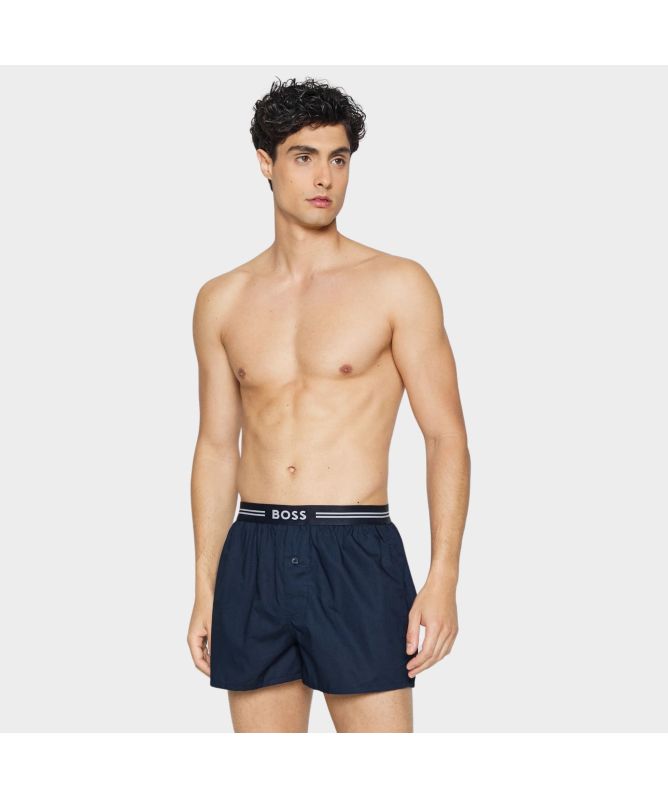 Boss 3pk Woven Stripe Boxer | Sky Blue-50480034-465 -kular fashion