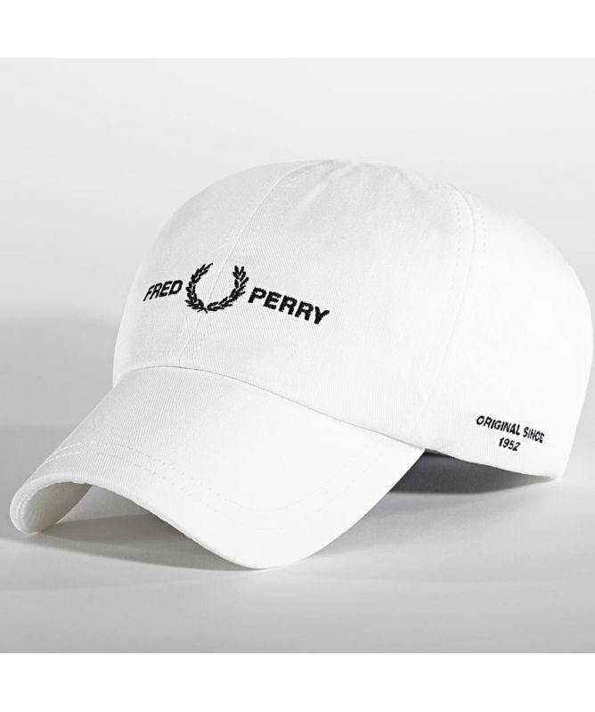 Fred Perry Branded Twill Cap | White | Kular Fashion