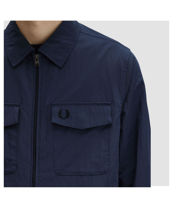 Fred Perry Zip Through Overshirt | Dark Airforce - M5684-738