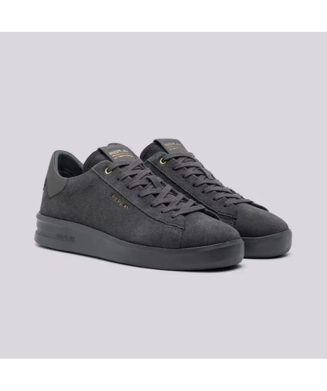 Replay University Suede Trainers | Grey - GMZ40