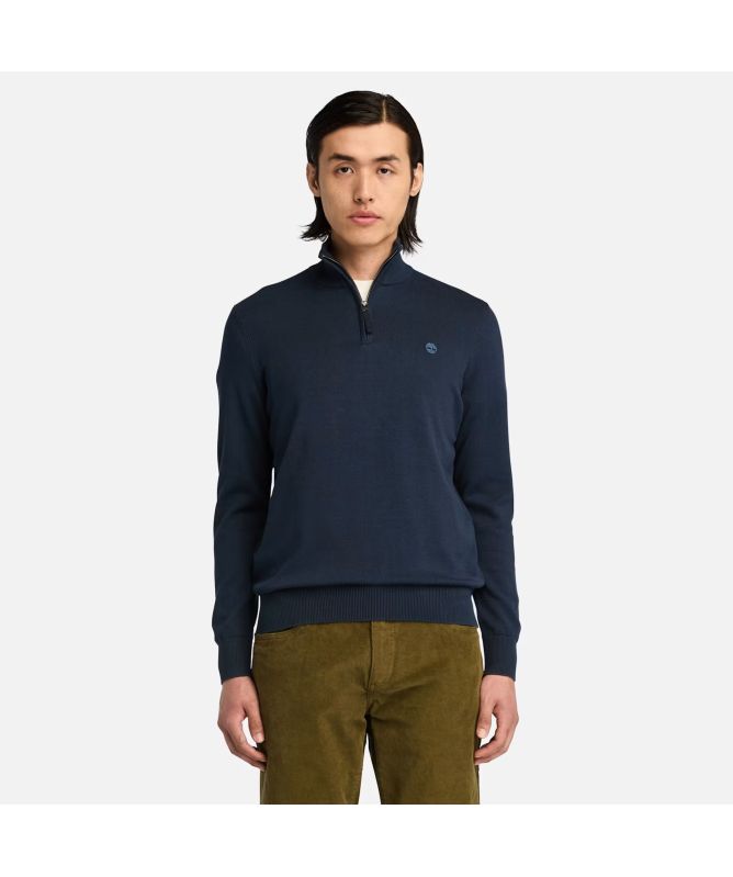 Timberland Williams River Quarter Zip Jumper | Khaki - TB0ABMX-302 ...