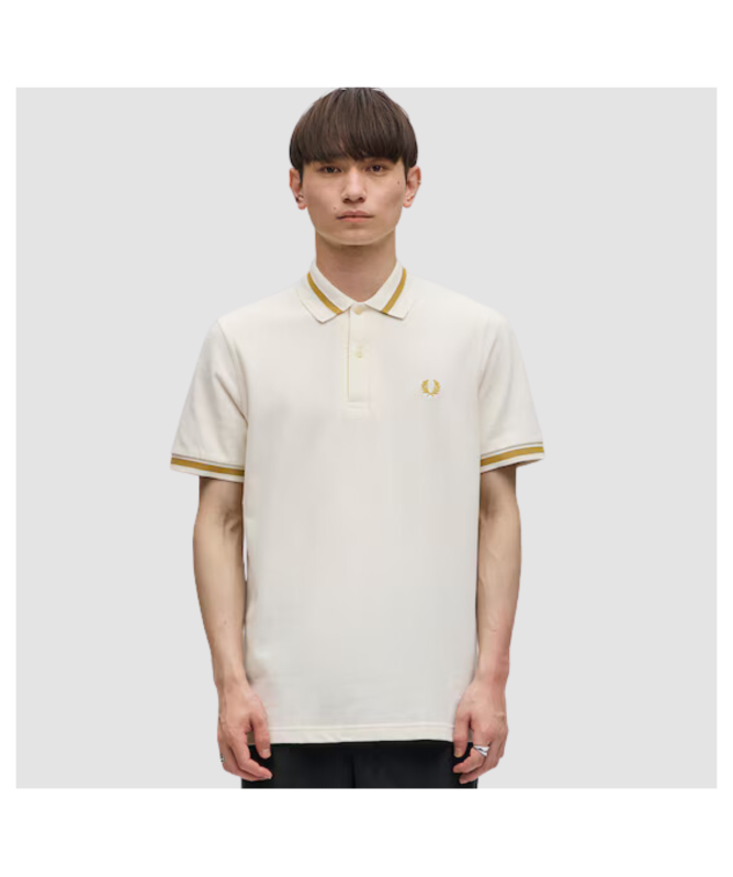Fred Perry Men's Single Tipped Polo | Sand - M2 W79
