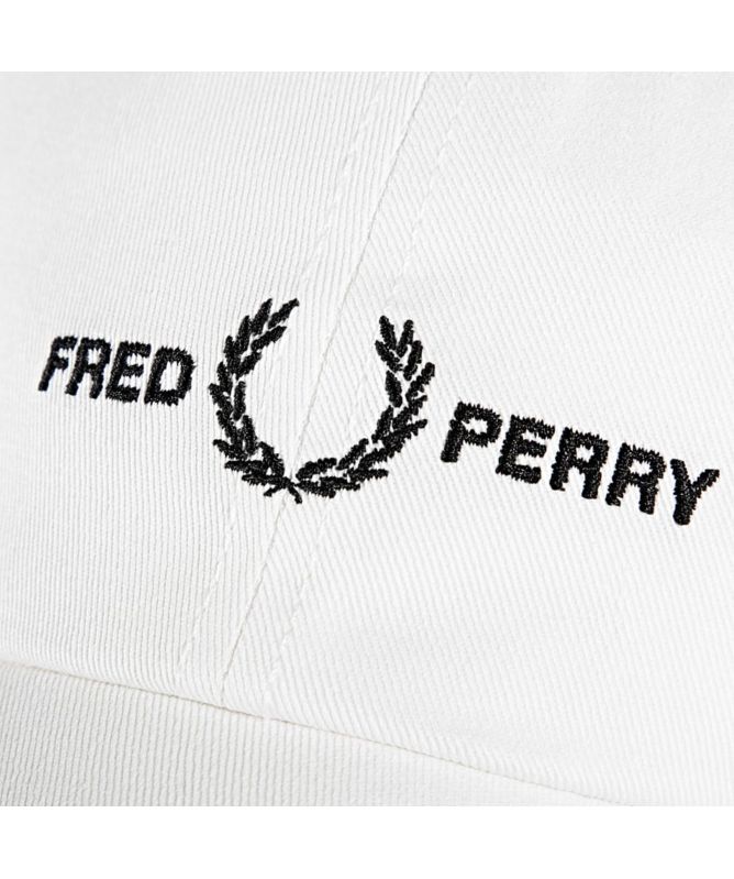 Fred Perry Branded Twill Cap | White | Kular Fashion