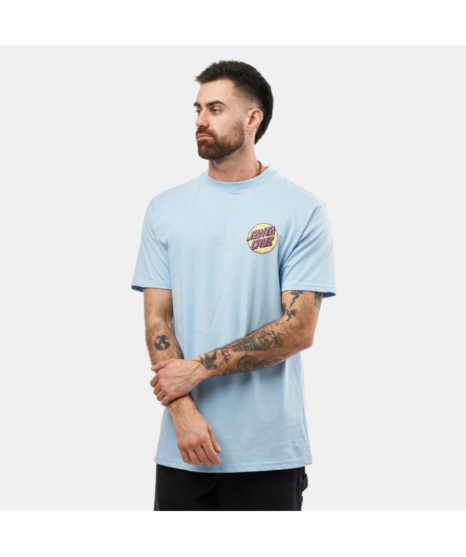 Santa Cruz Wagon Dot Chest T-Shirt | Sky Blue-SCA-TEE-12103 -Kular Fashion