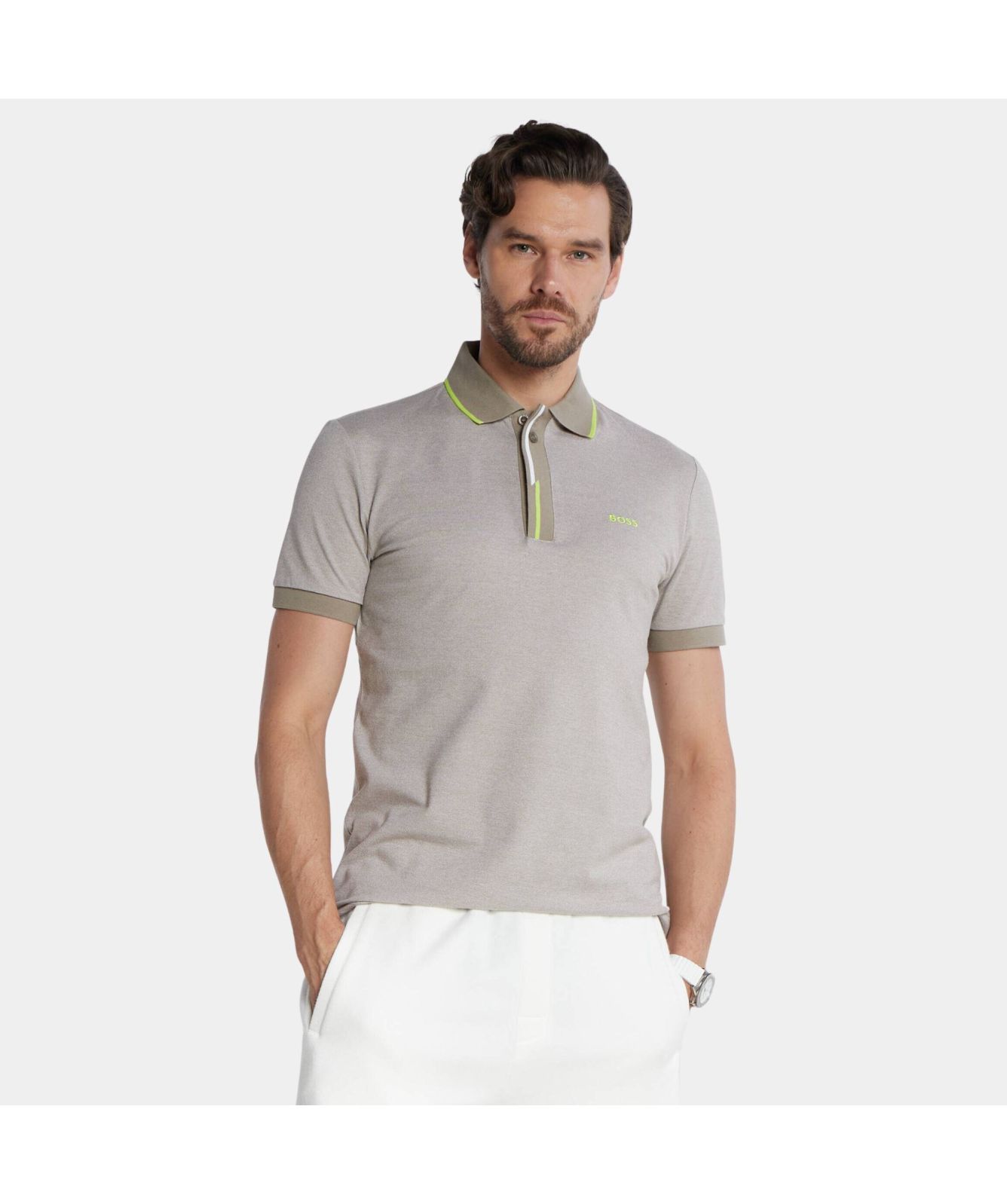 Boss Paddy 3 Polo T-Shirt | Beige-50501221-334-dark grey -kular fashion