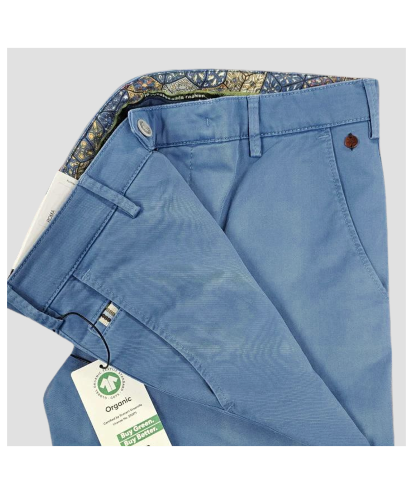 Men's Meyer Roma Chinos - Blue | Kular Fashion