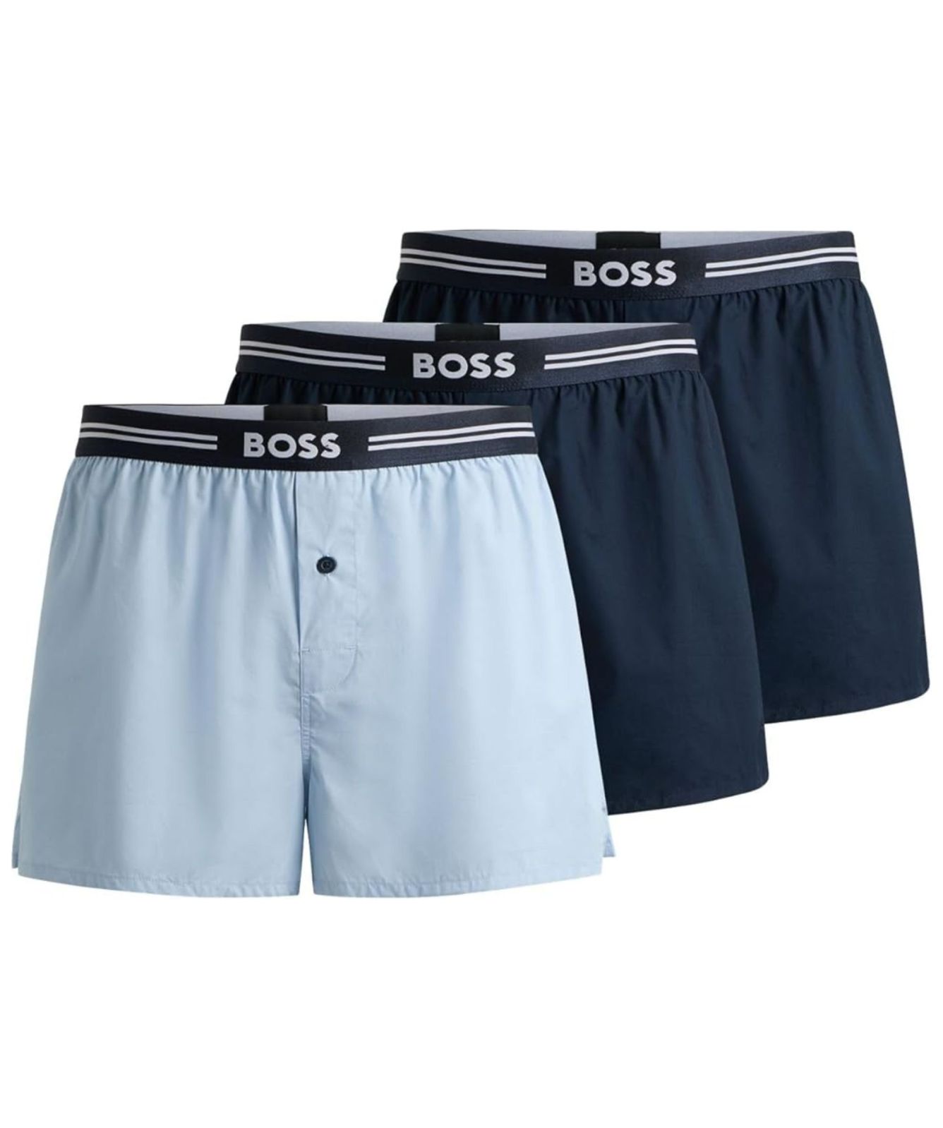 BOSS 3pk Woven Boxers | Sky Blue - 50480034