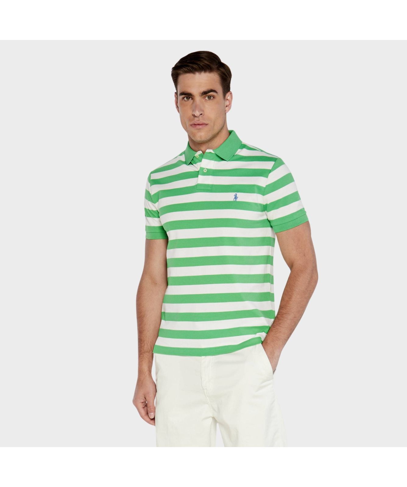 Polo Ralph Lauren Bold Stripe Polo T-Shirt | blue-710934552003-green ...