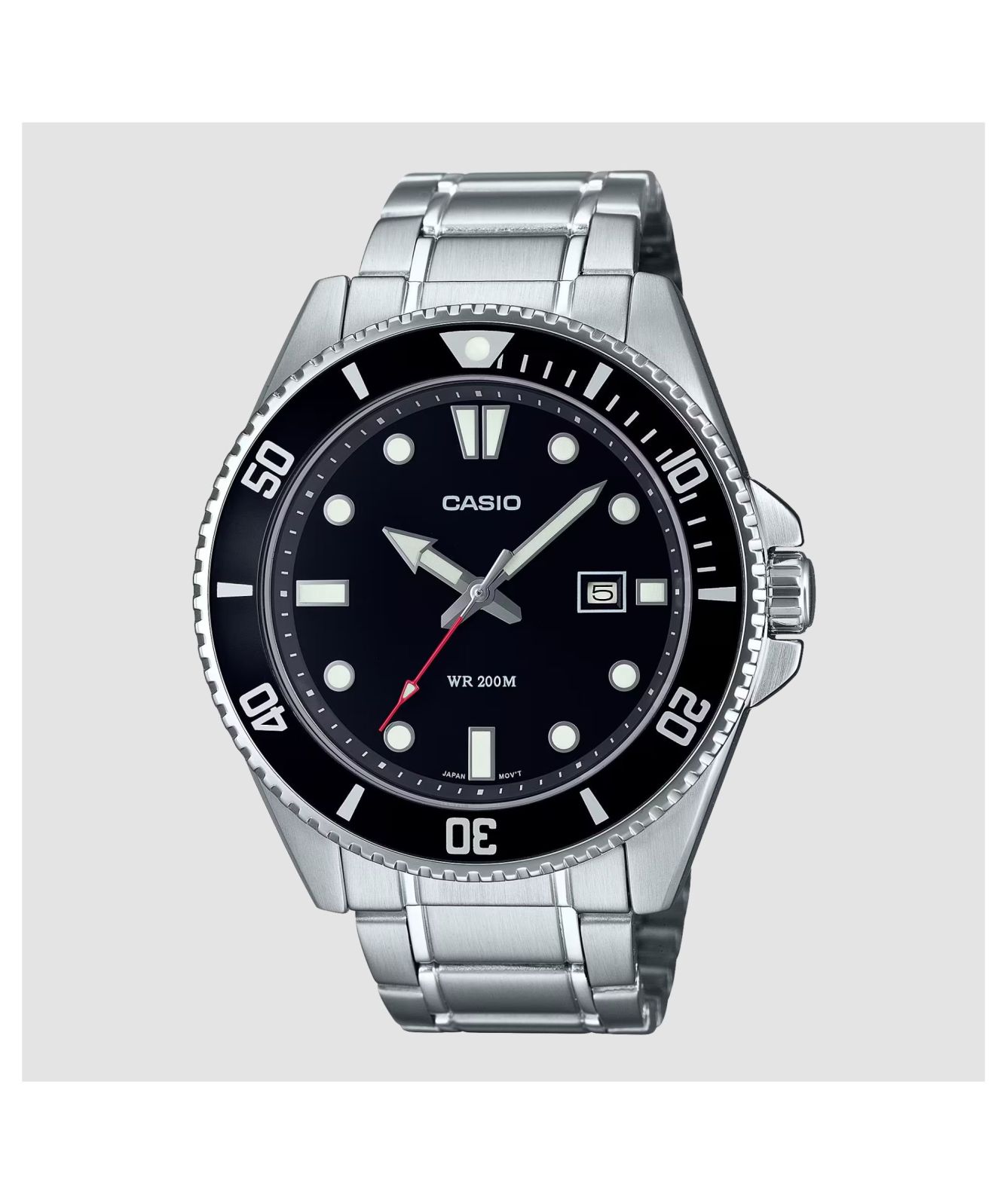 Men's CASIO Diver Style Watch - Silver | Kular Fashion