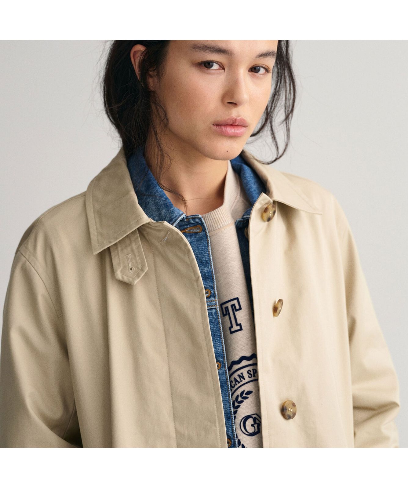 GANT Car Coat Sand, Navy, Rust at kular fashion
