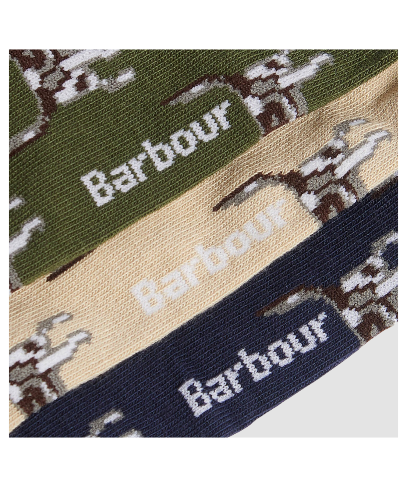 Barbour Dog Socks Gift Set - Beige, Green and Navy | Kular Fashion