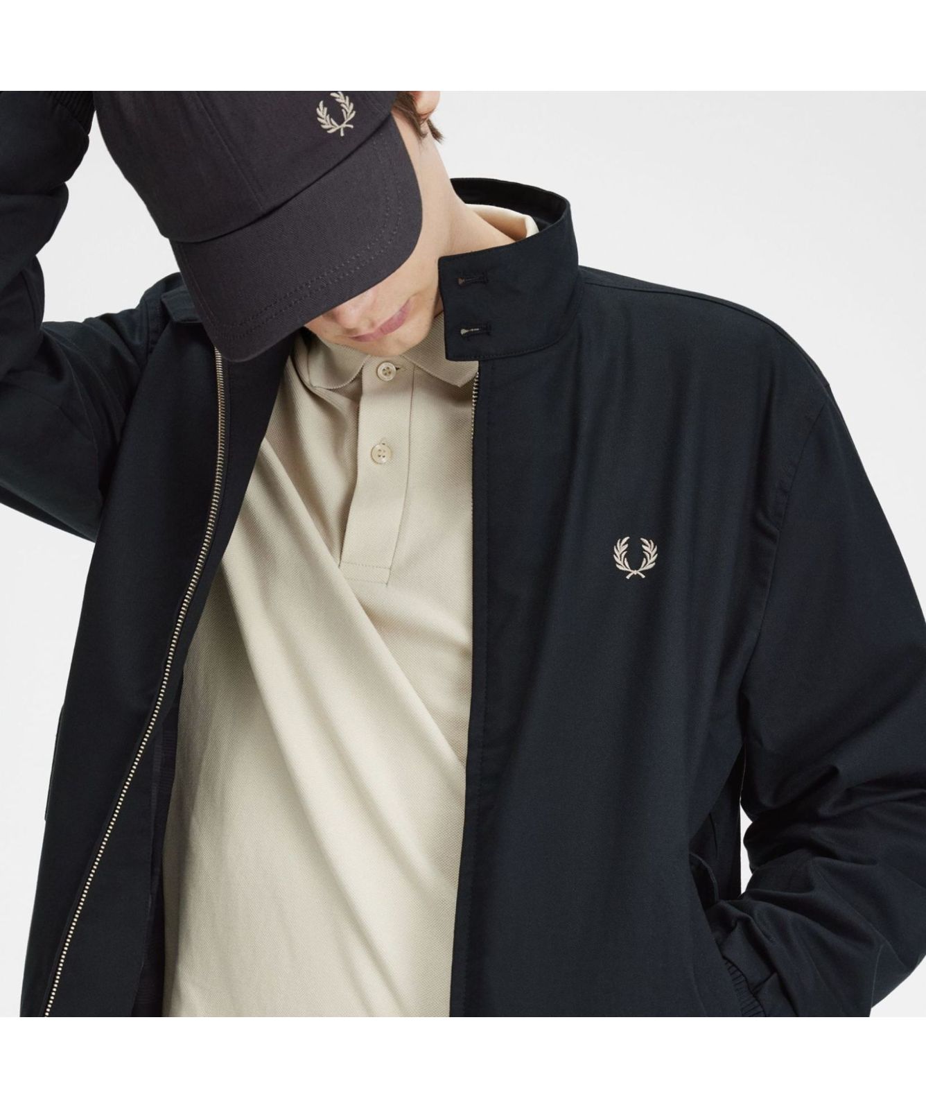 Fred Perry Mens Harrington Jacket | Black - J7814