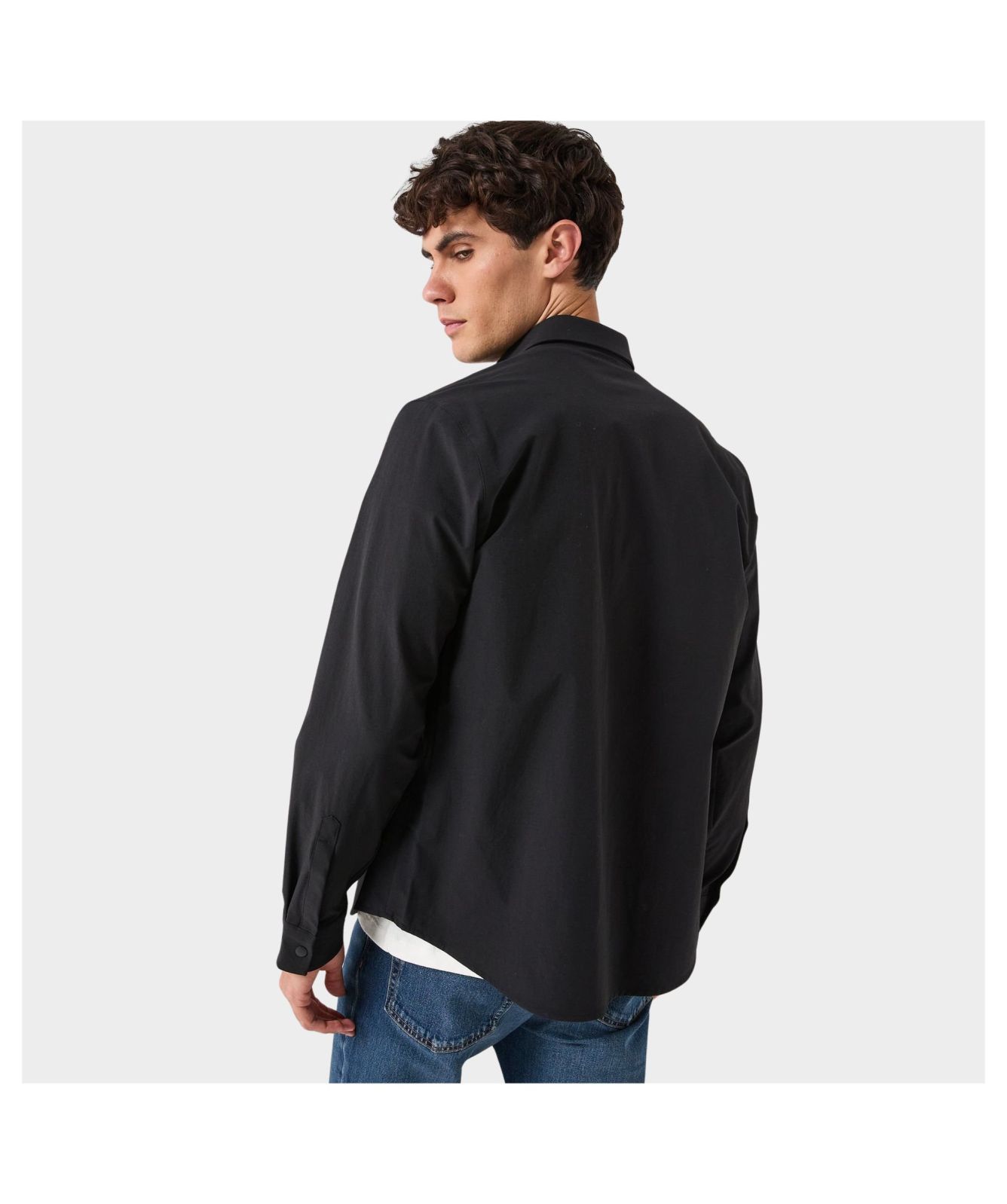Boss Relaxed Fit Clash Overshirt in Black | Kular Fashion