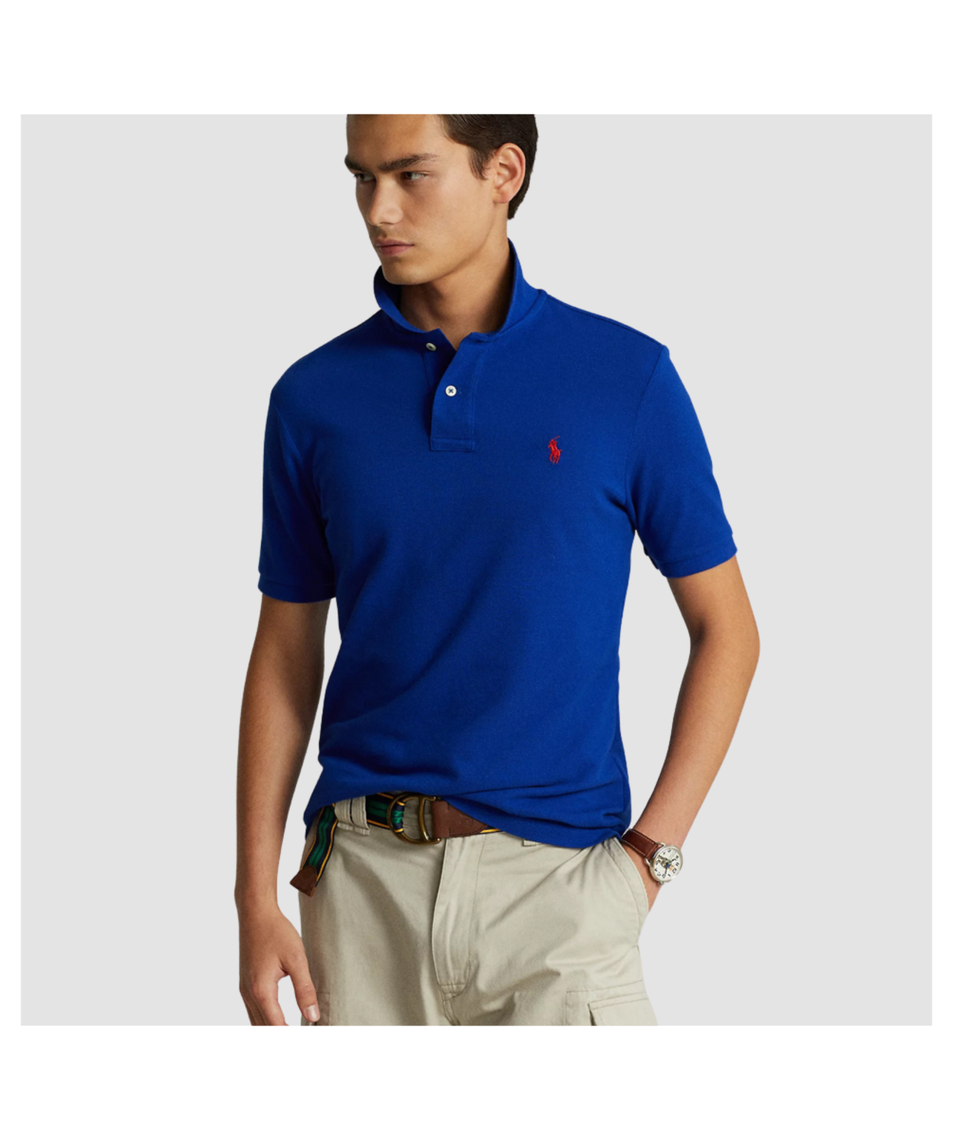 Polo Ralph Lauren Men's Custom Slim Fit Mesh Polo Shirt | Green ...
