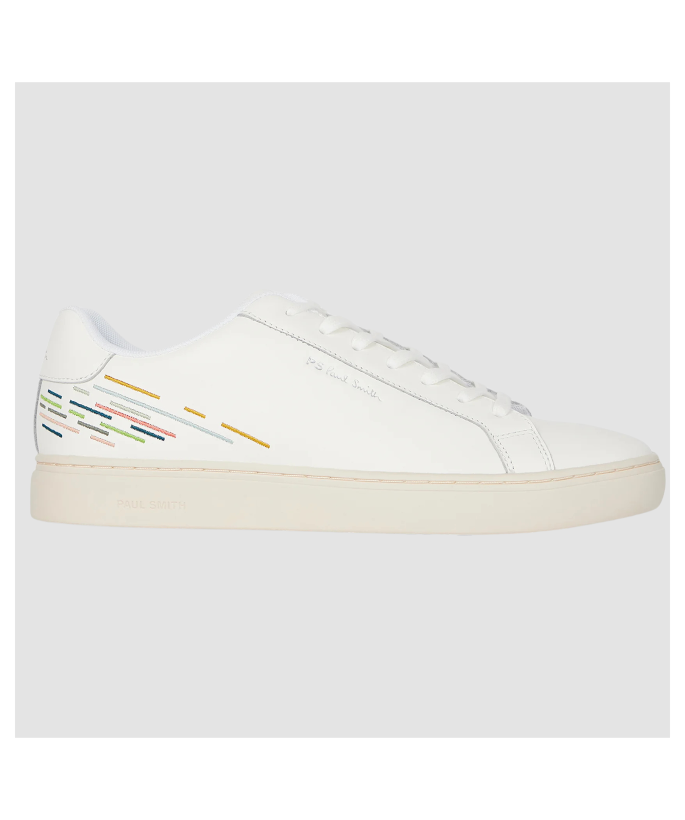 Paul Smith Leather Rex Embroidery Trainers | White - M2S-REX79-PLEA-01