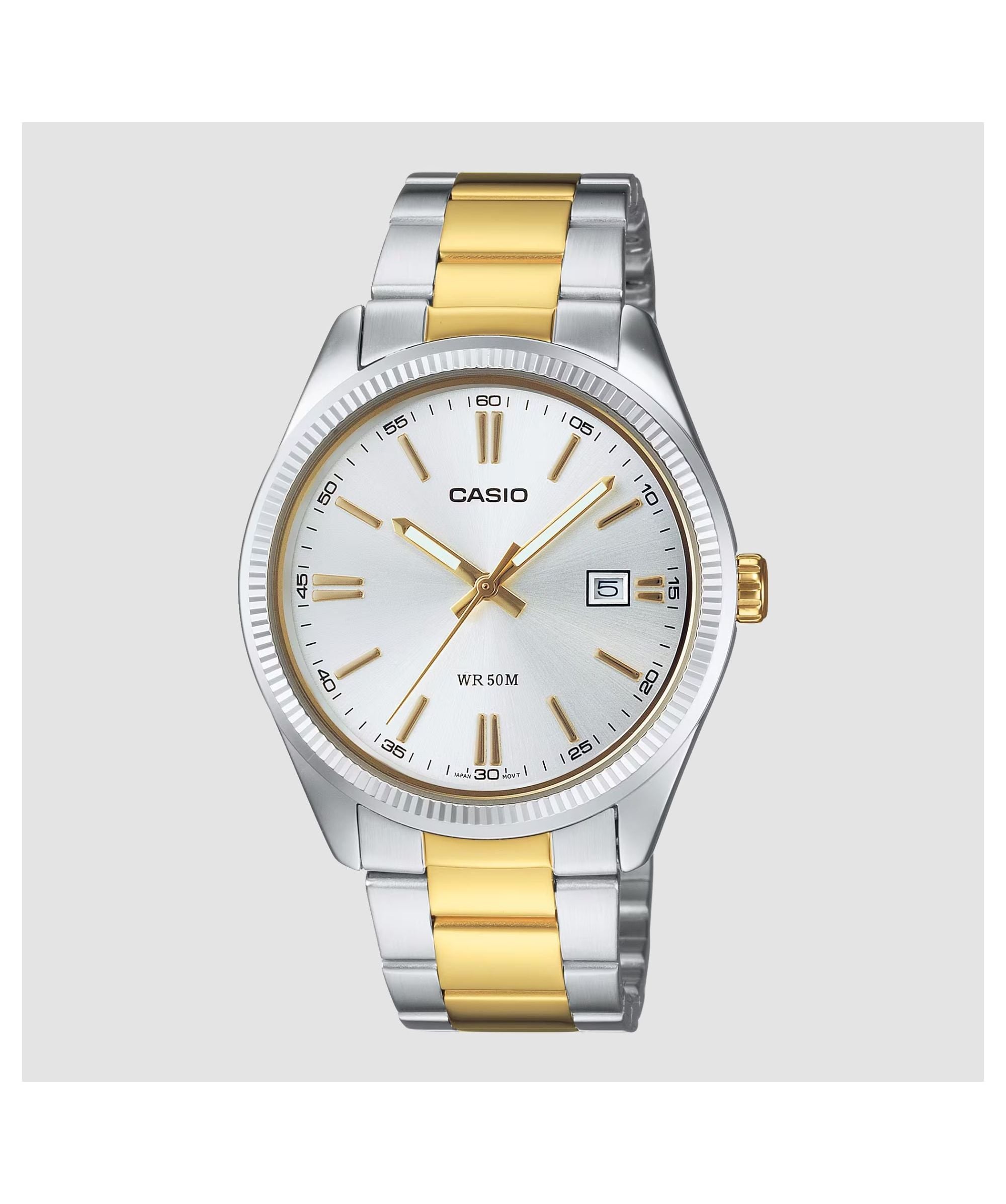 Men's Casio Analogue Watch - Silver/Gold | Kular Fashion