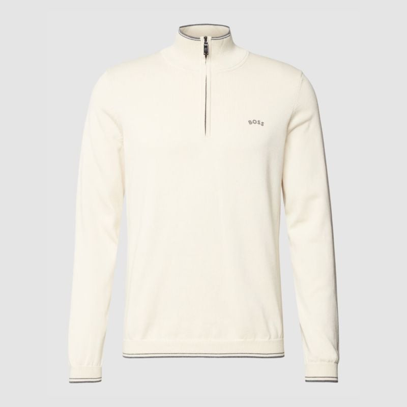 Boss Zitom Zip Jumper navy 50475096 402 off white 131 kular fashion