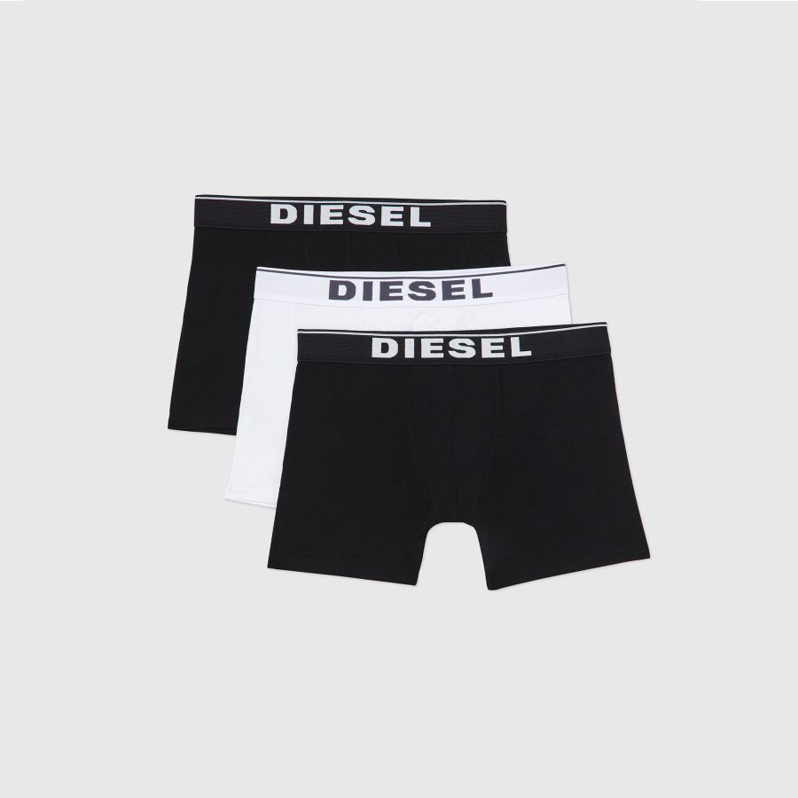 Diesel Sebastian Three Pack Boxers Black And White
