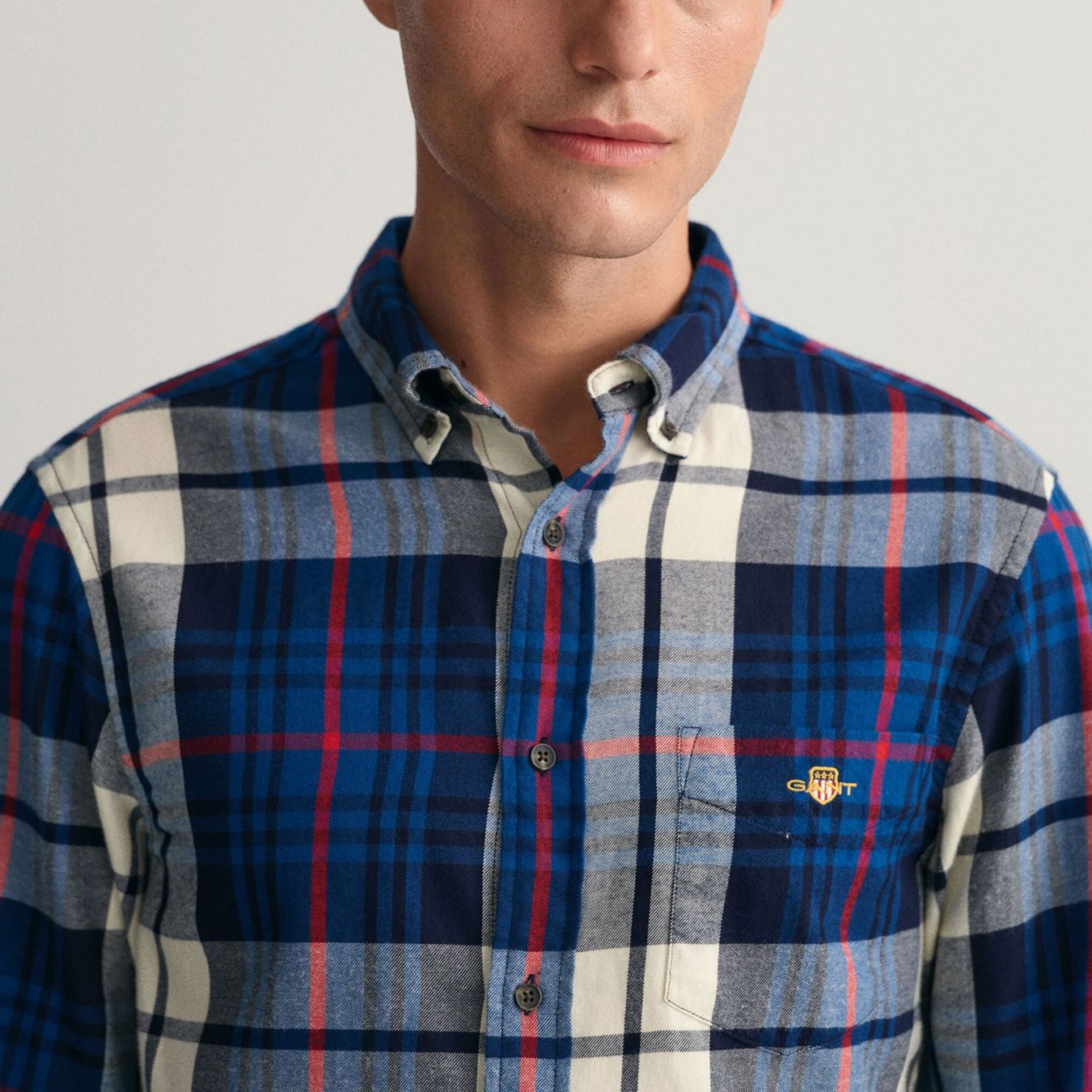 GANT Regular Fit Plaid Flannel Shirt