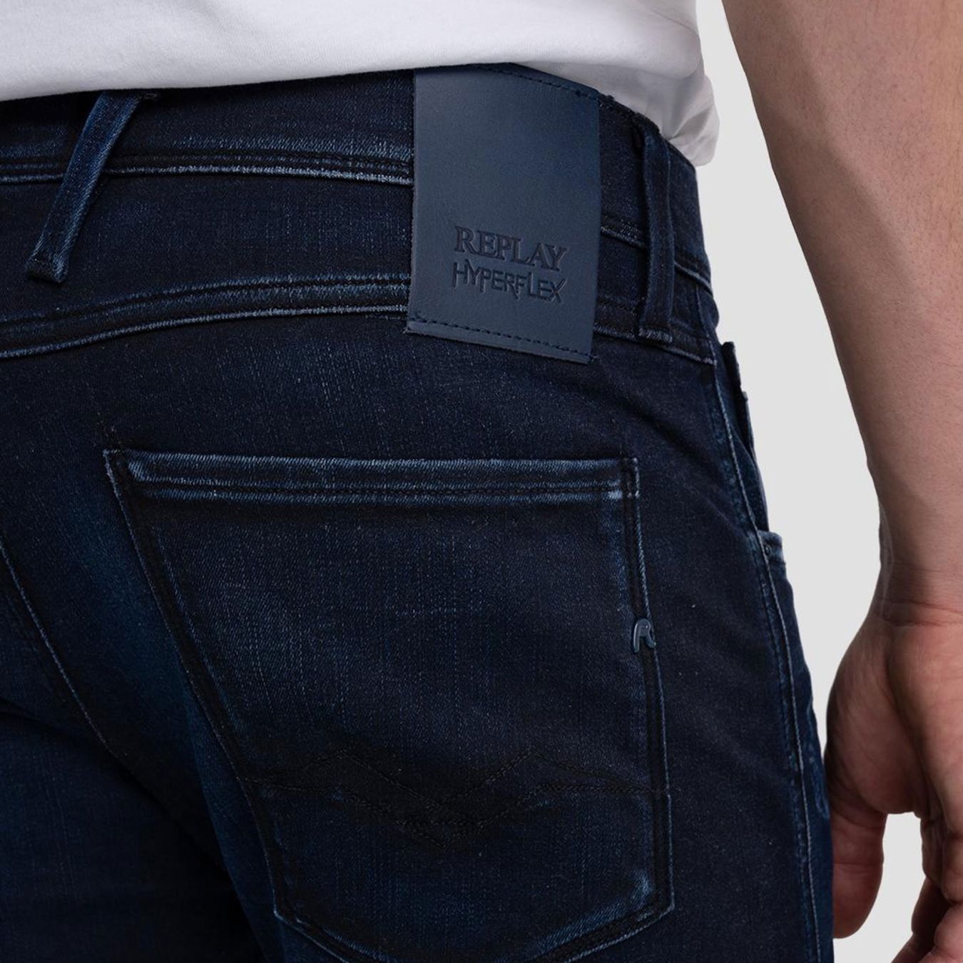 Replay Hyperflex Re-Used Forever Blue Slim Fit Anbass Jean | Indigo